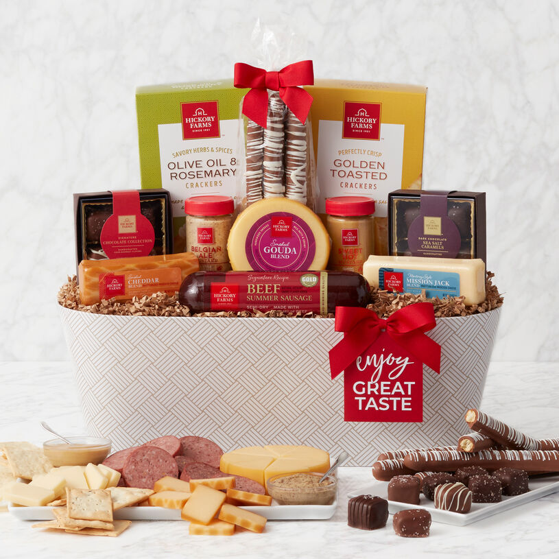 Cheese, Sausage & Mustard Great Taste Gift Basket - Gift Basket