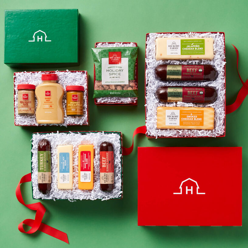 Holiday Gourmet Meat & Cheese Gift Tower | Hickory Farms