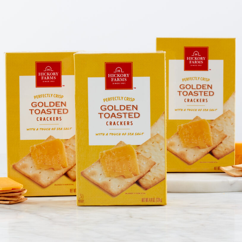 Golden Toasted Crackers 3-Pack | Hickory Farms