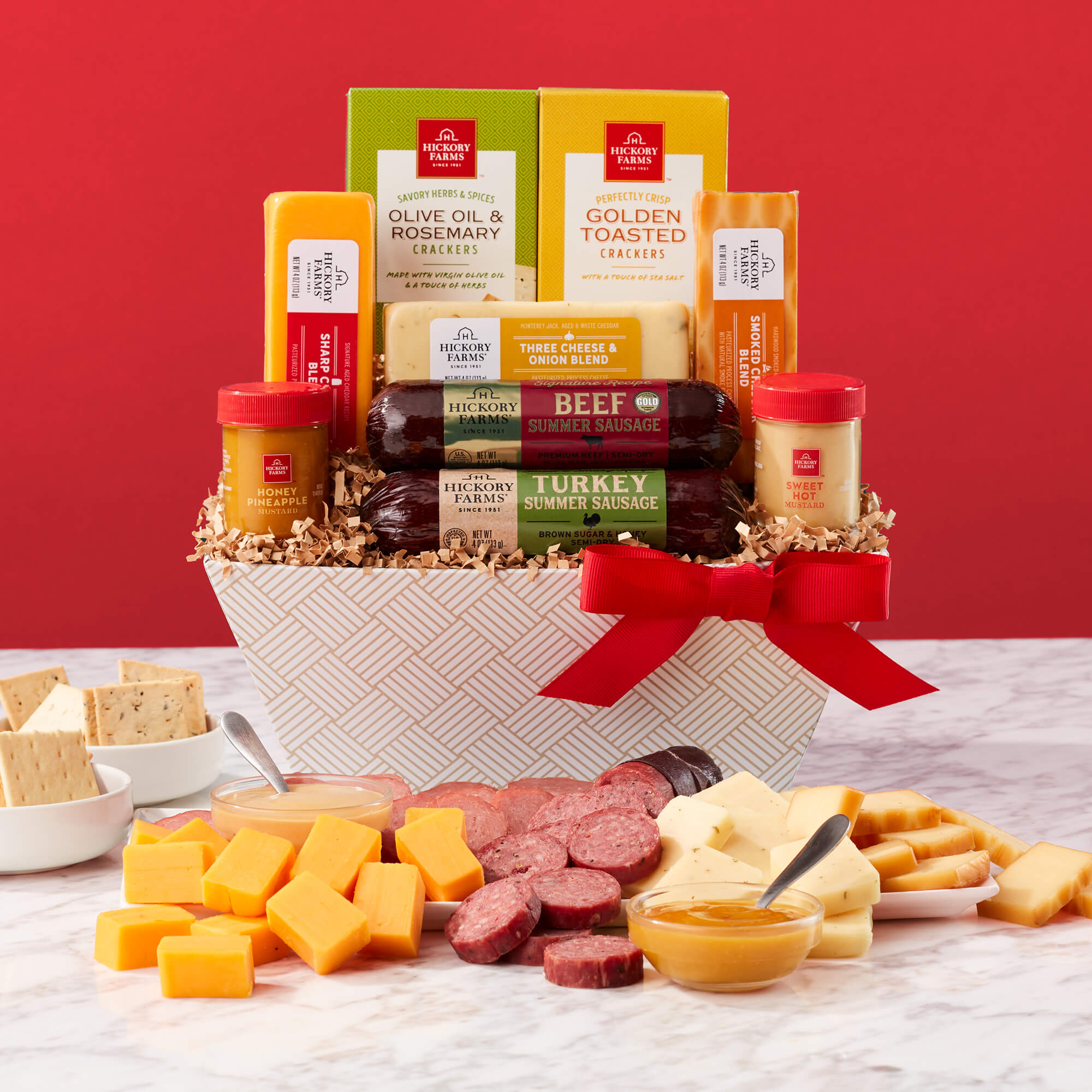 Meat & Cheese Signature Flavors Gift Basket - Hickory Farms