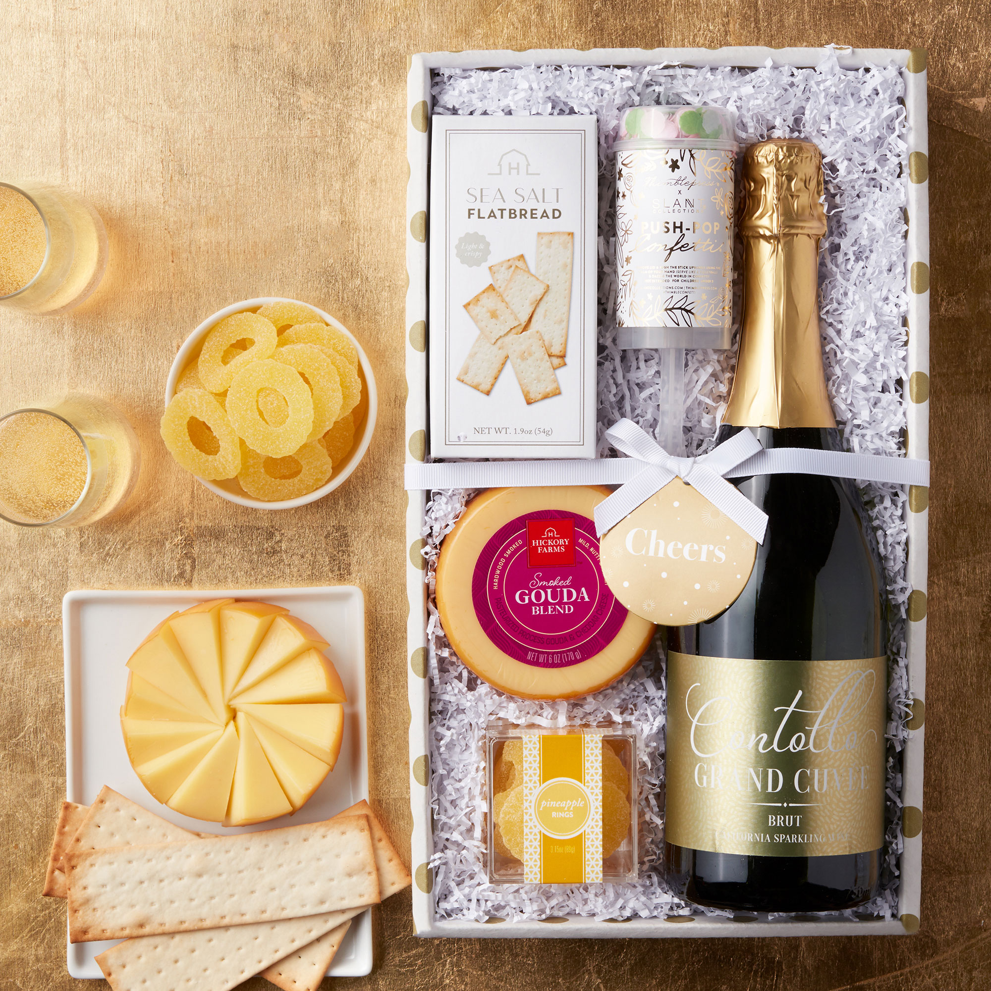 Celebration Sparkling Wine & Snack Collection - $64.99 | Hickory Farms