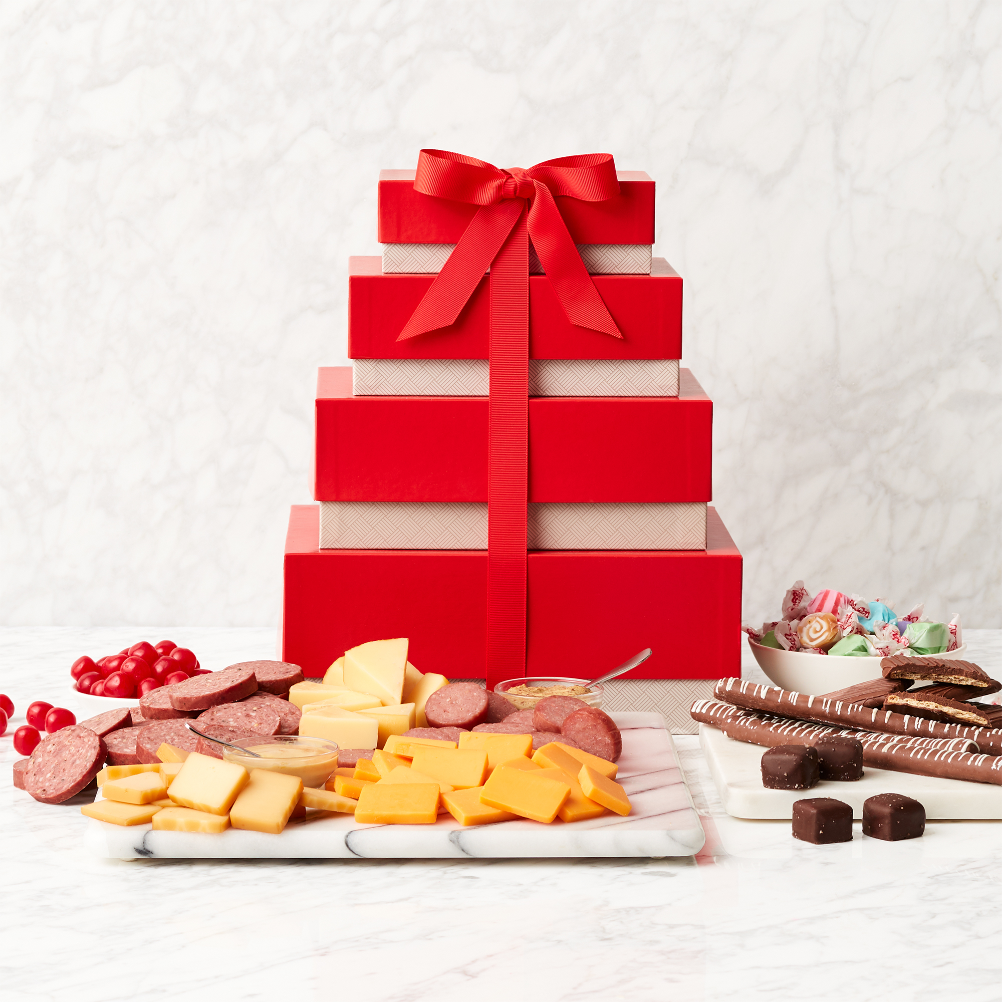 Deluxe Sweet & Savory Gift Tower | Hickory Farms