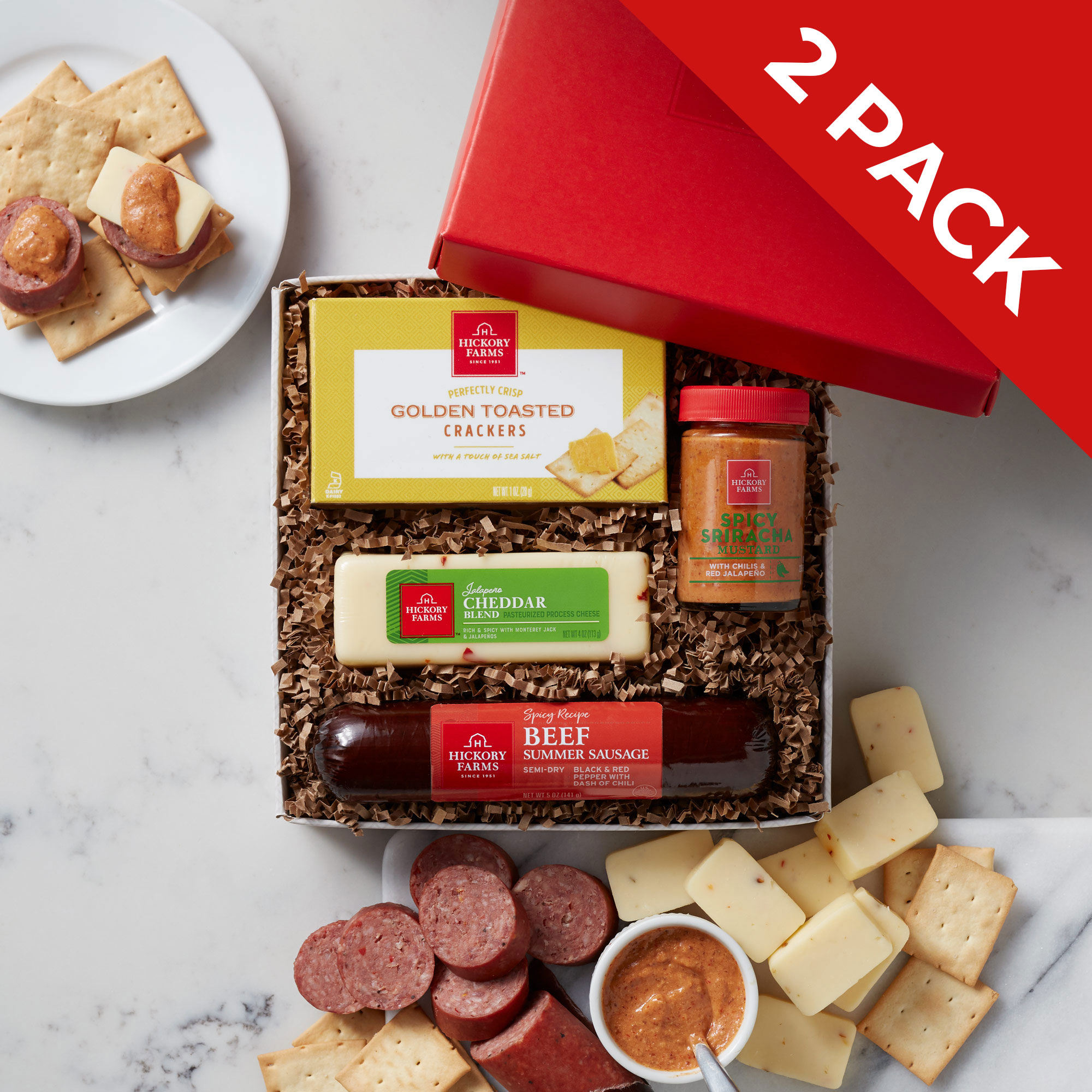 2 Pack: Spicy Beef Sampler - $37.98 | Hickory Farms
